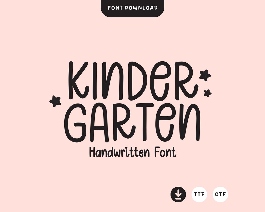 Kindergarten Font, Cute Font, Handwritten Font, Handwriting Font ...