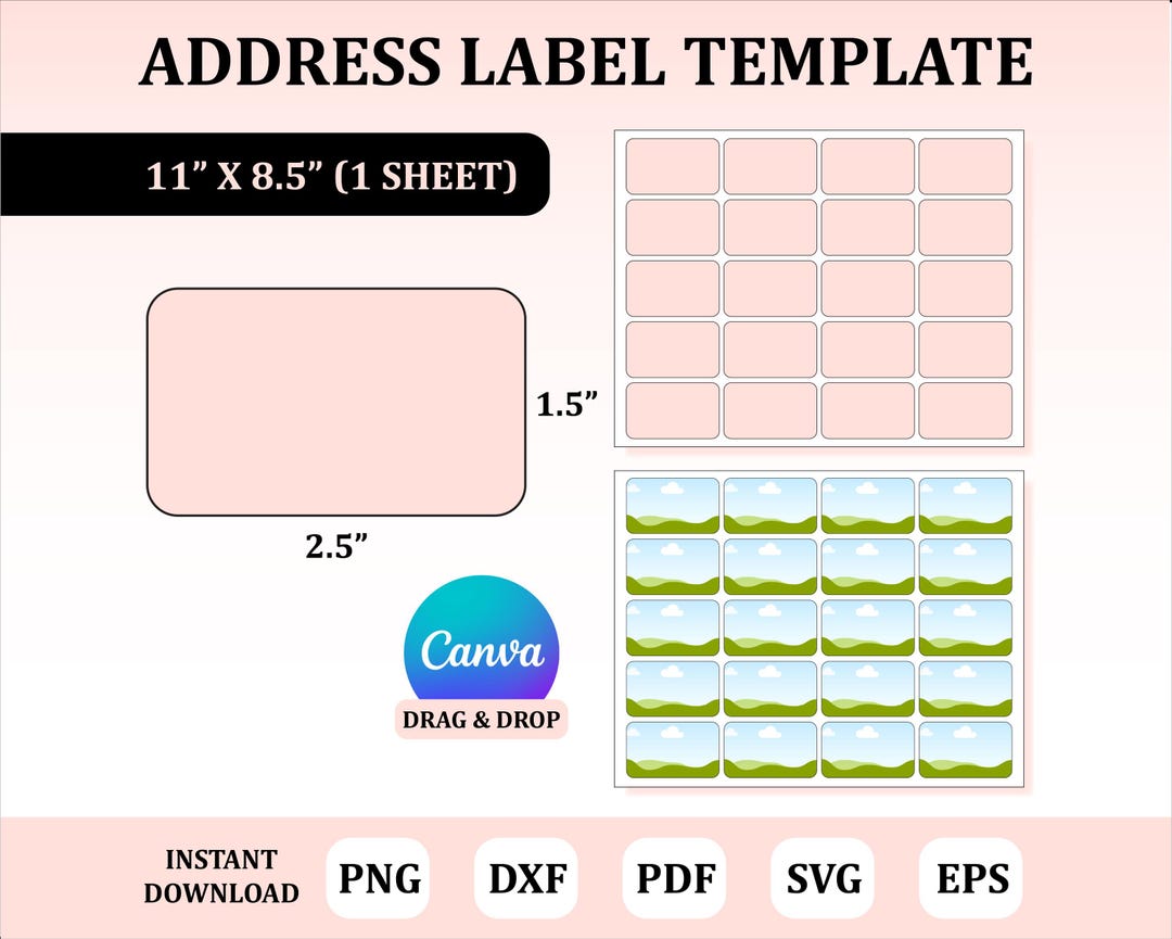 Address Label Template, Guest Address Label Template, Label Template ...
