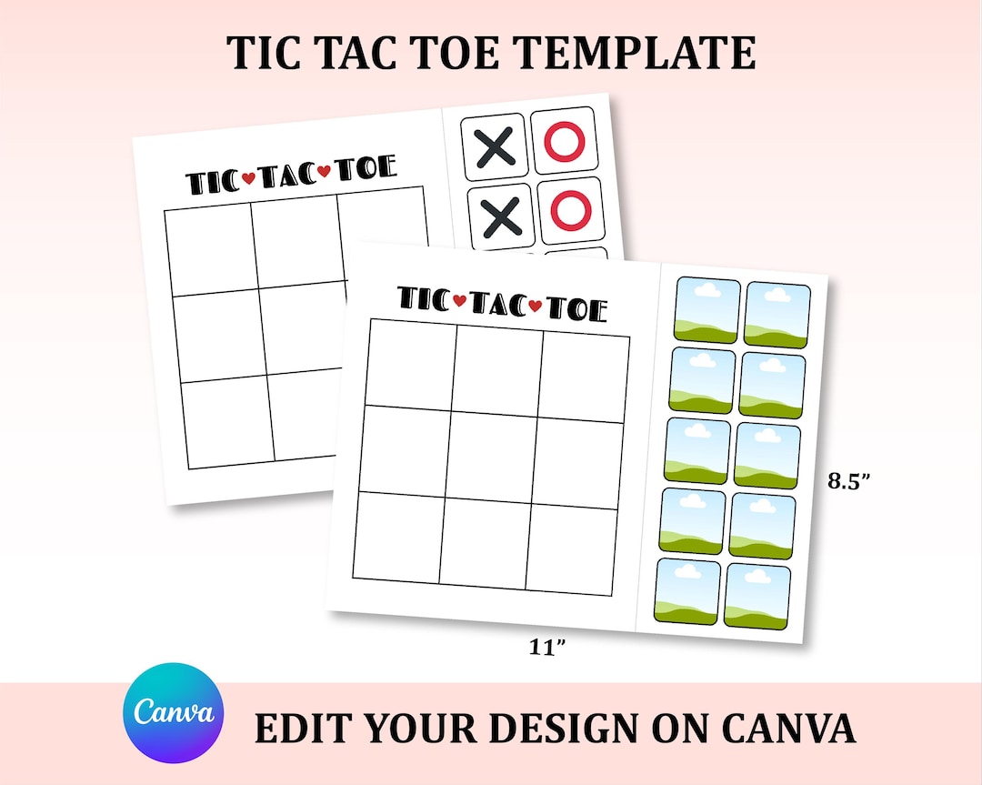 Tic Tac Toe Template, Tic Tac Toe Board Game, Tic Tac Toe Printable ...