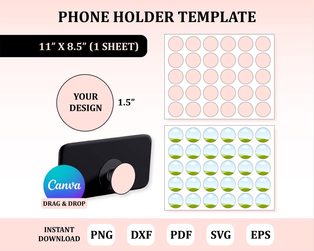 Phone Holder Template, Phone Holder Sublimation Template, Phone Holder ...