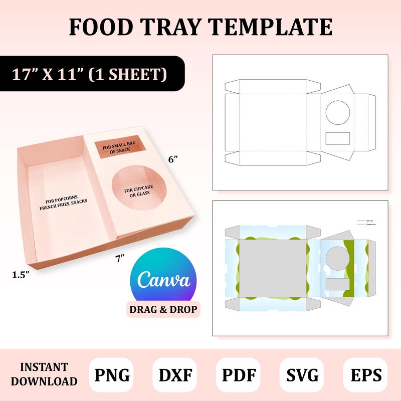 Package Tray Template - Etsy