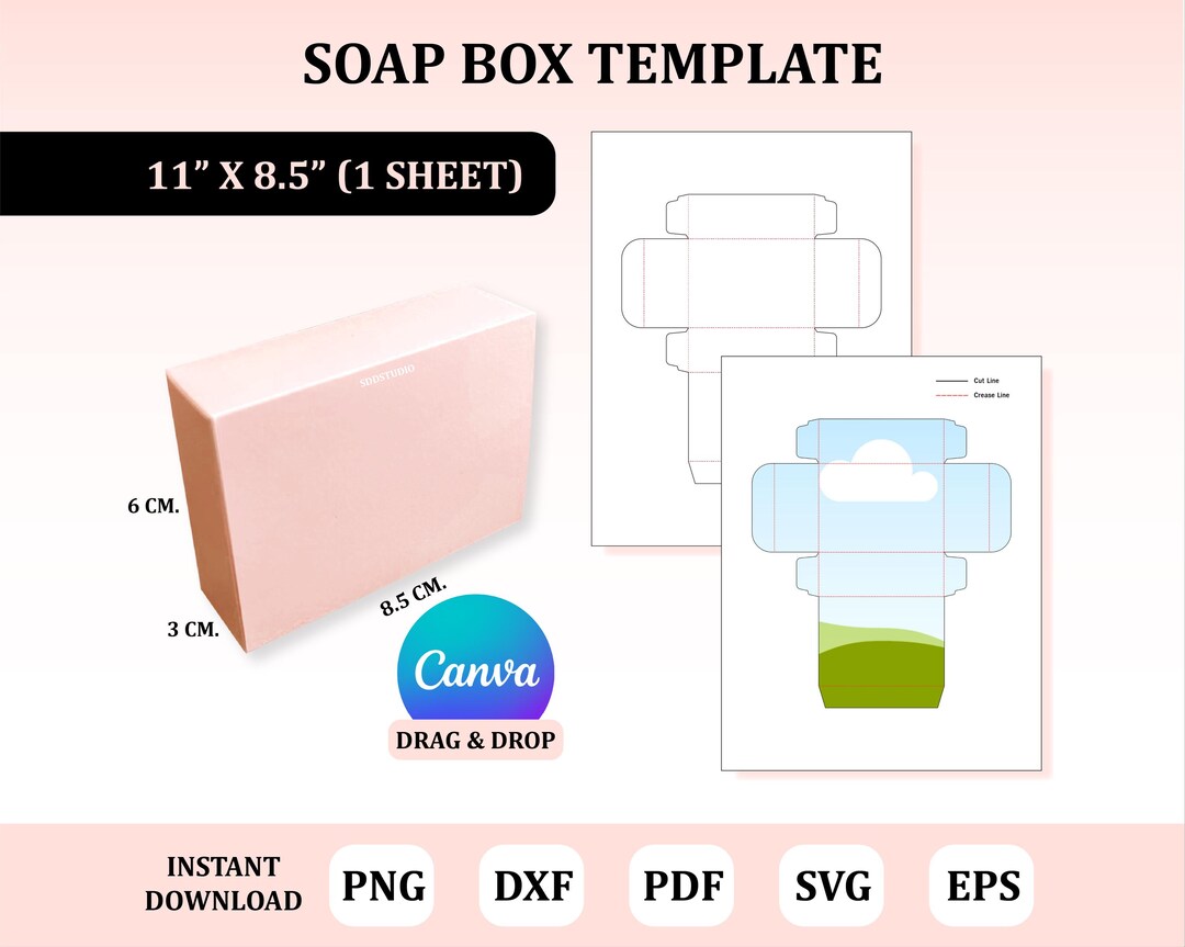 Soap Box Template, Soap Box Svg, Soap Packaging, Box for Soap, Diy Soap ...