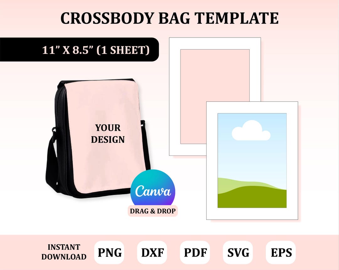 Crossbody Bag Template, Photo Bag Template, Bag Sublimation, Photo Bag ...