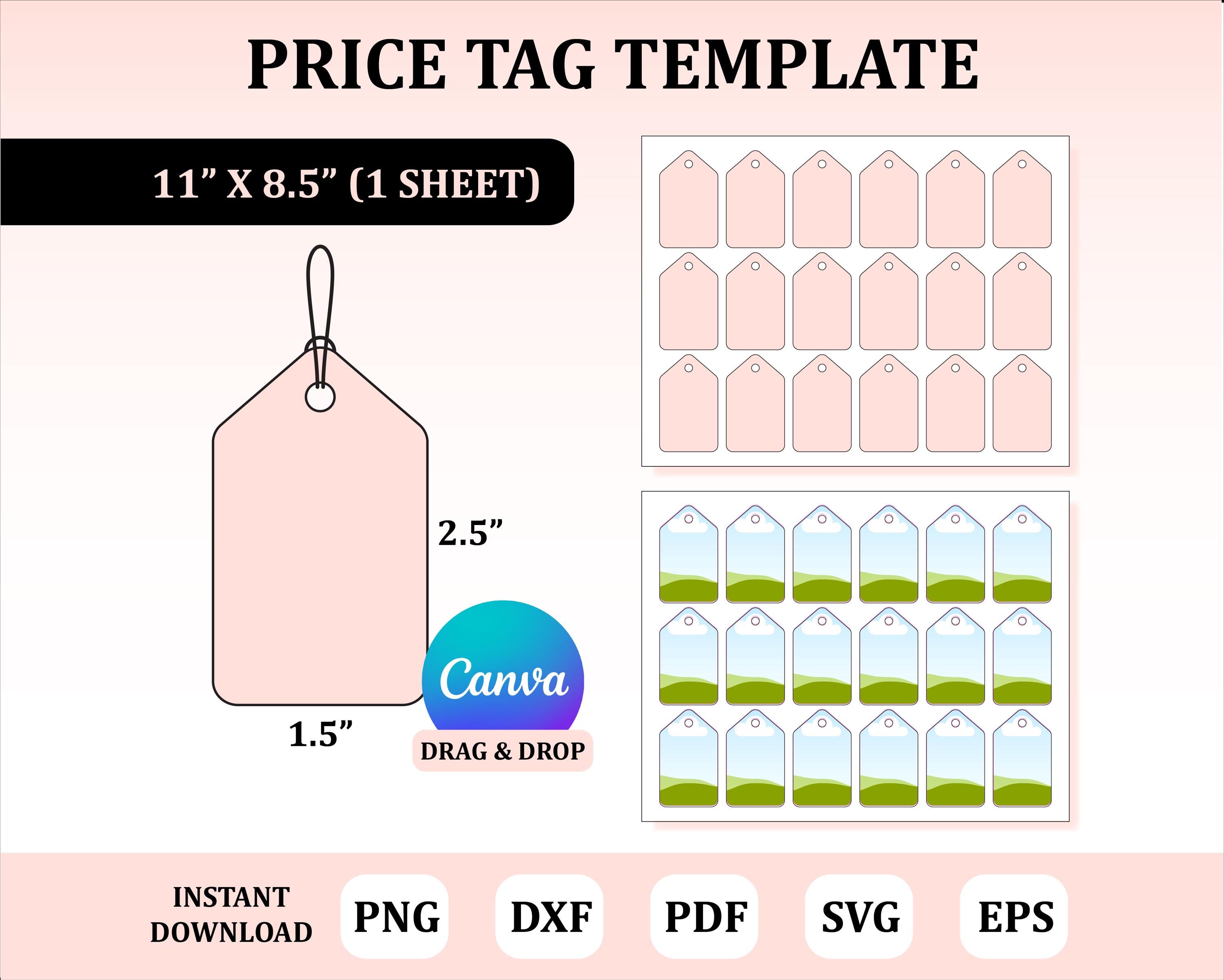 Price Tag Template, Price Tag Svg, Gift Tag Template, Gift Tag Svg ...