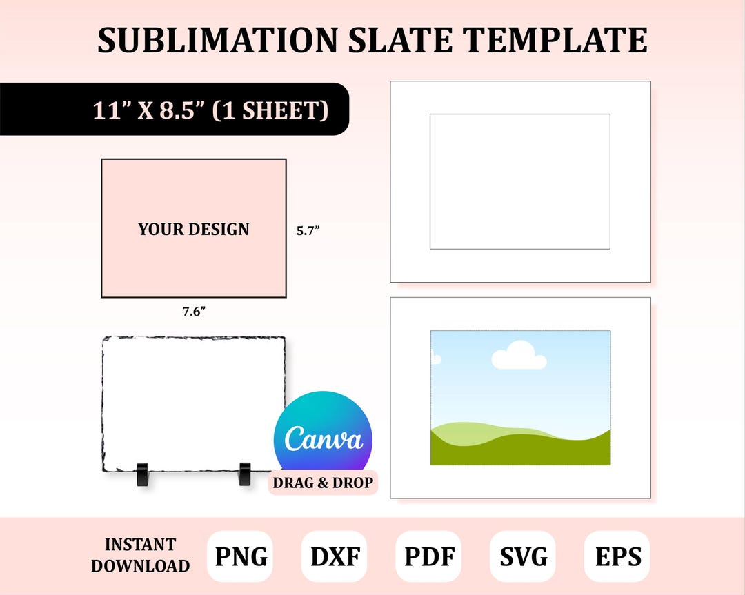 Sublimation Slate Template, Slate Template, Slate Sublimation, Photo ...