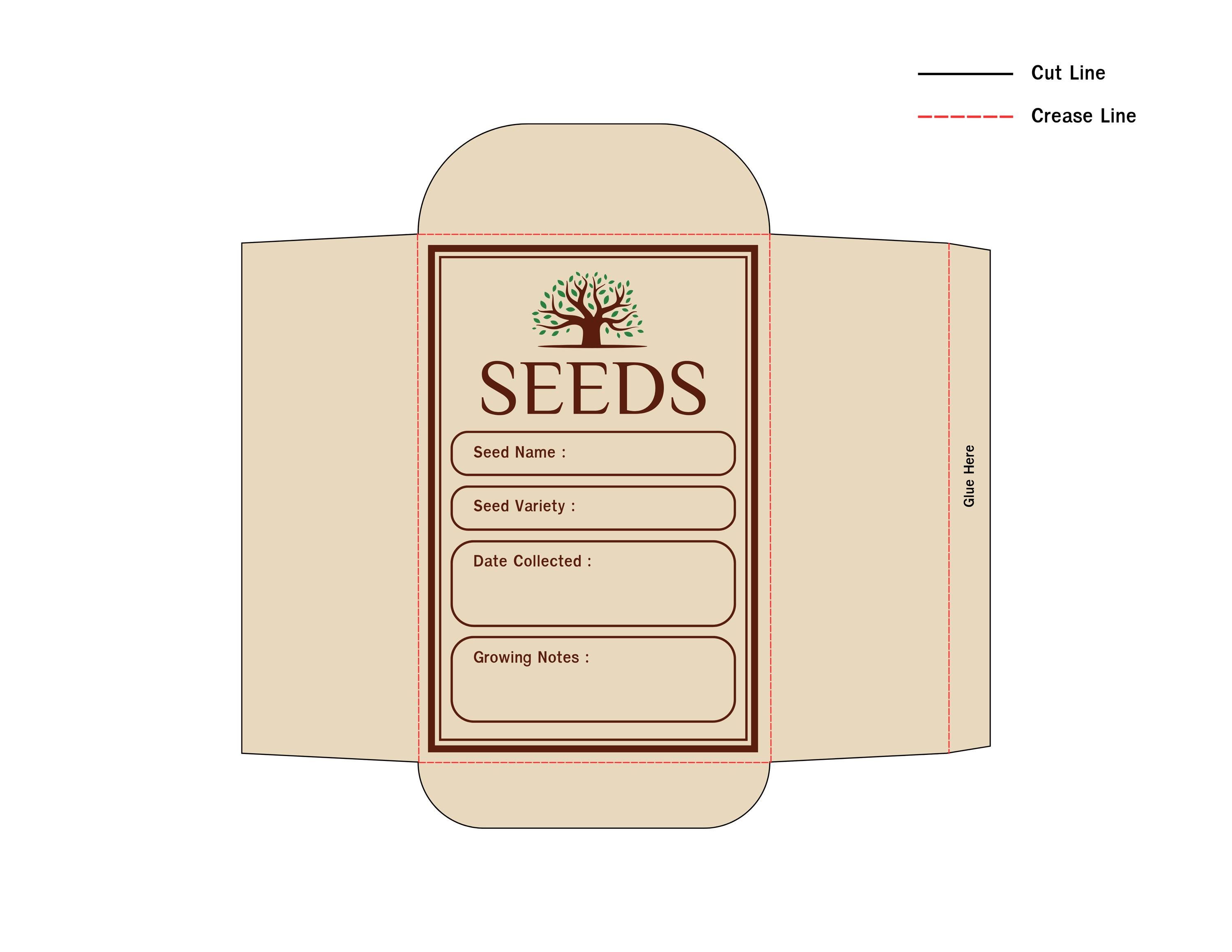 Seed Bag Template: DIY Seed Packaging (digital Download) - Etsy