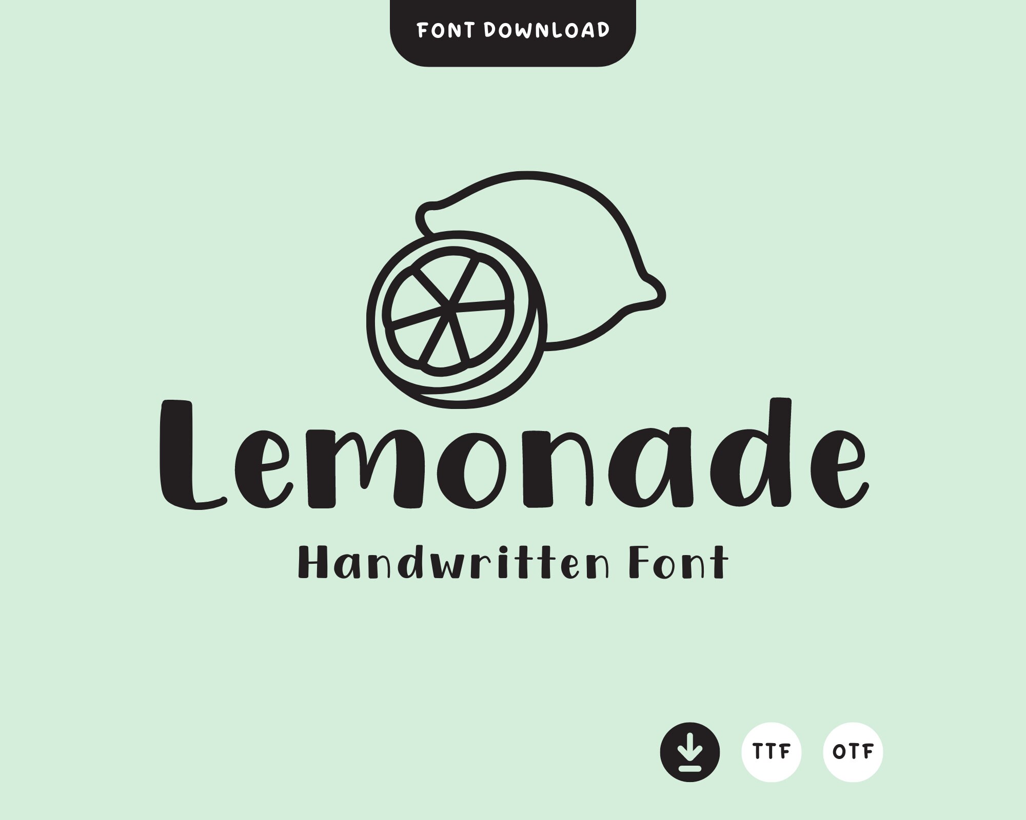 Lemonade Font, Cute Font, Handwritten Font, Handwriting Font, Goodnotes ...
