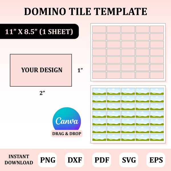 Domino Template - Etsy