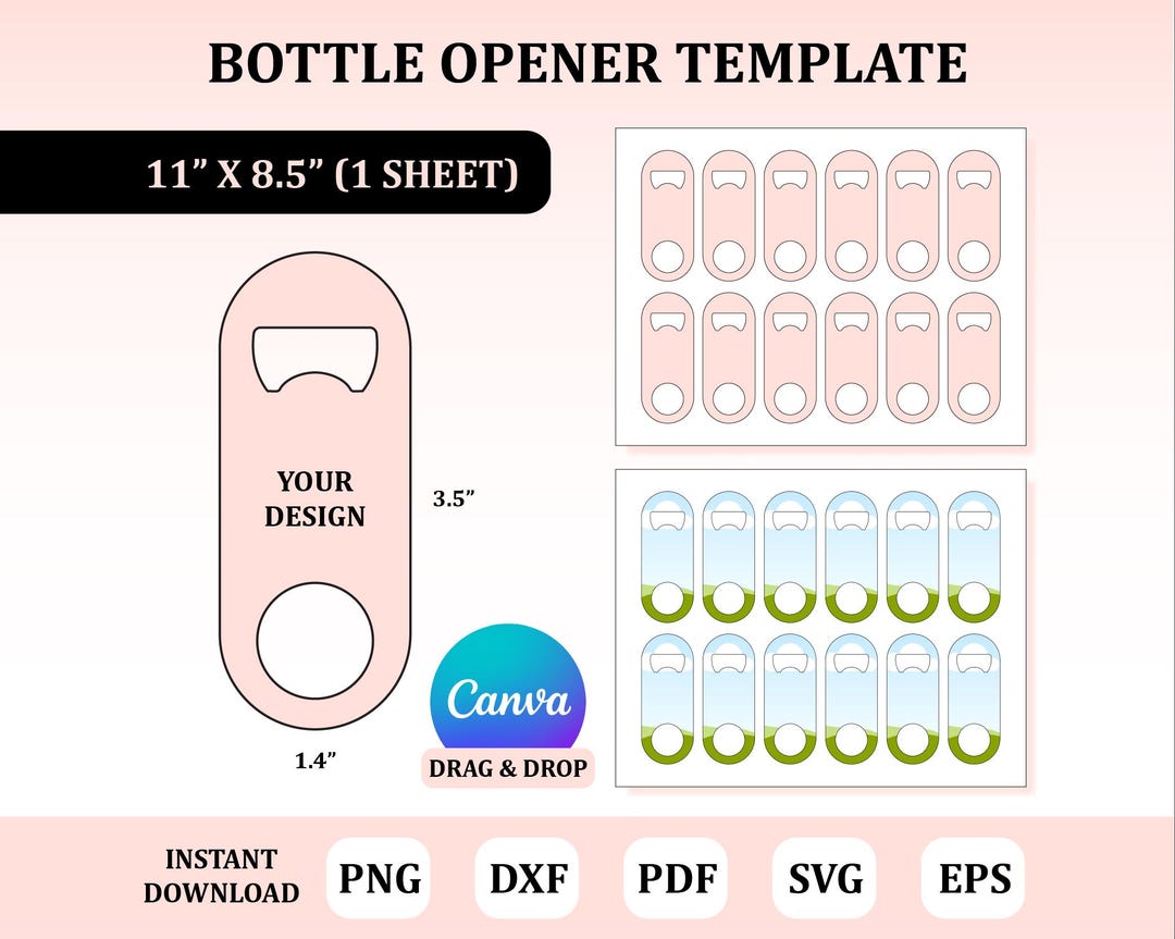 Bottle Opener Template, Bottle Opener SVG, Bottle Opener Cut File ...