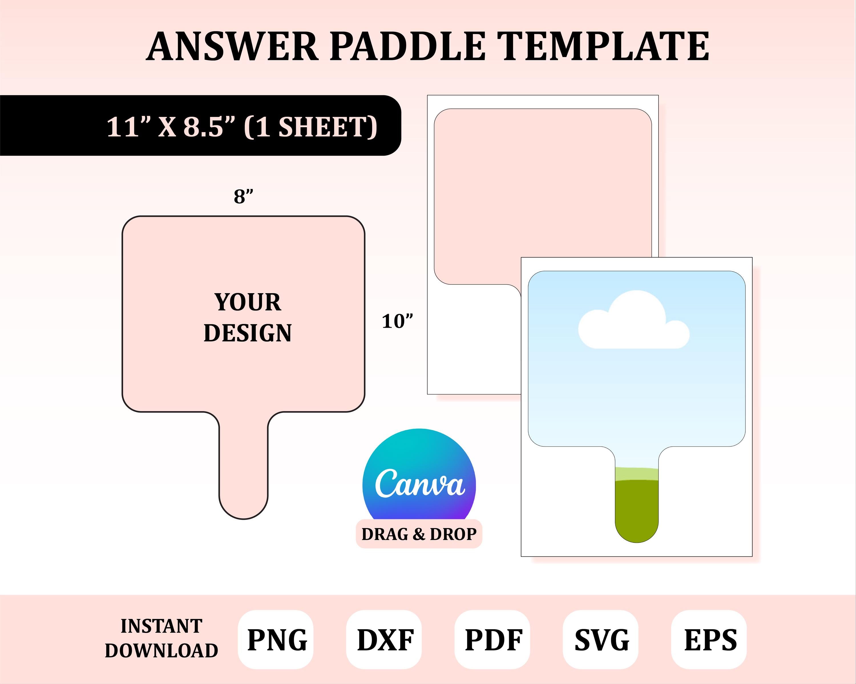 Dry Eraser Answer Paddle Template, Dry Eraser Answer Fan Template ...