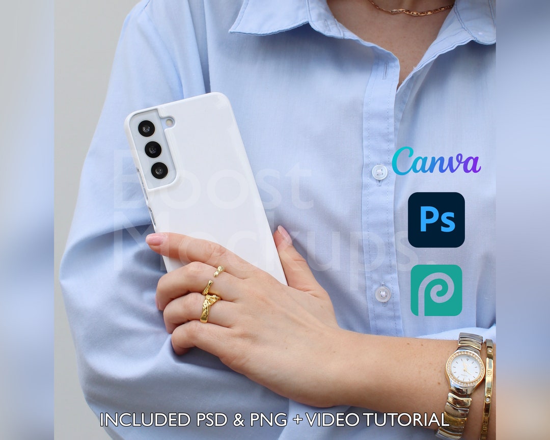 Samsung Snap Phone Case Mockup PSD PNG Canva Photoshop Photopea Files ...