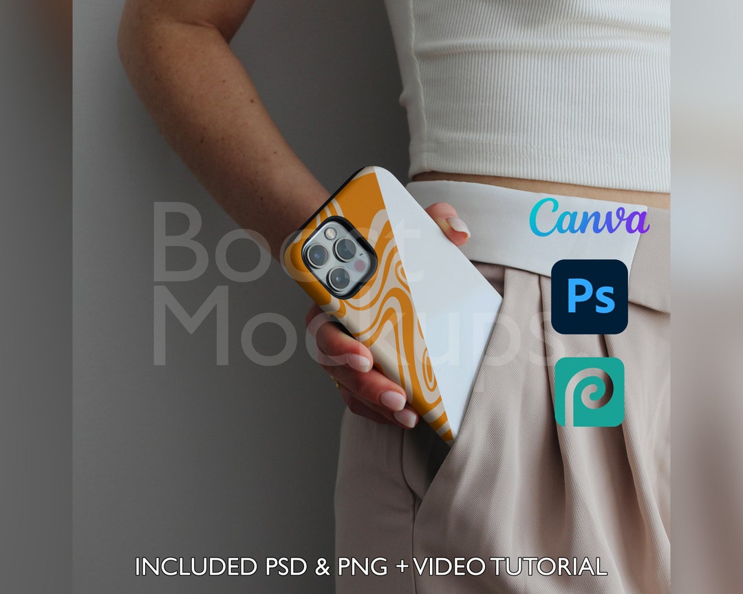 IPhone Tough Phone Case Mockup PSD PNG Canva Photoshop Photopea Files ...