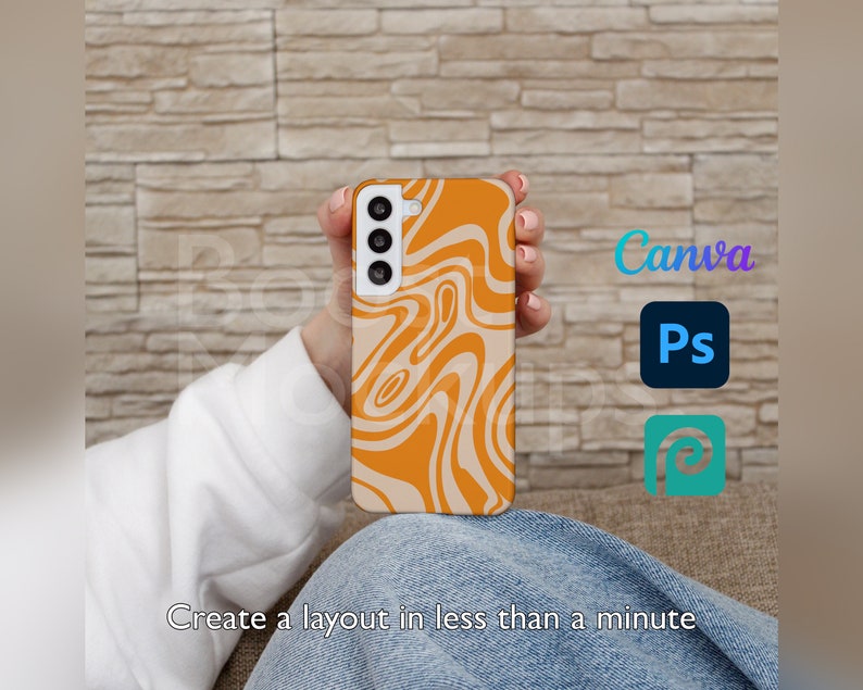 Samsung Snap Phone Case Mockup PSD PNG Canva Photoshop Photopea Files ...