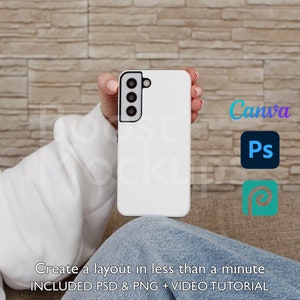 Samsung Tough Phone Case Mockup PSD PNG Canva Photoshop Photopea Files ...
