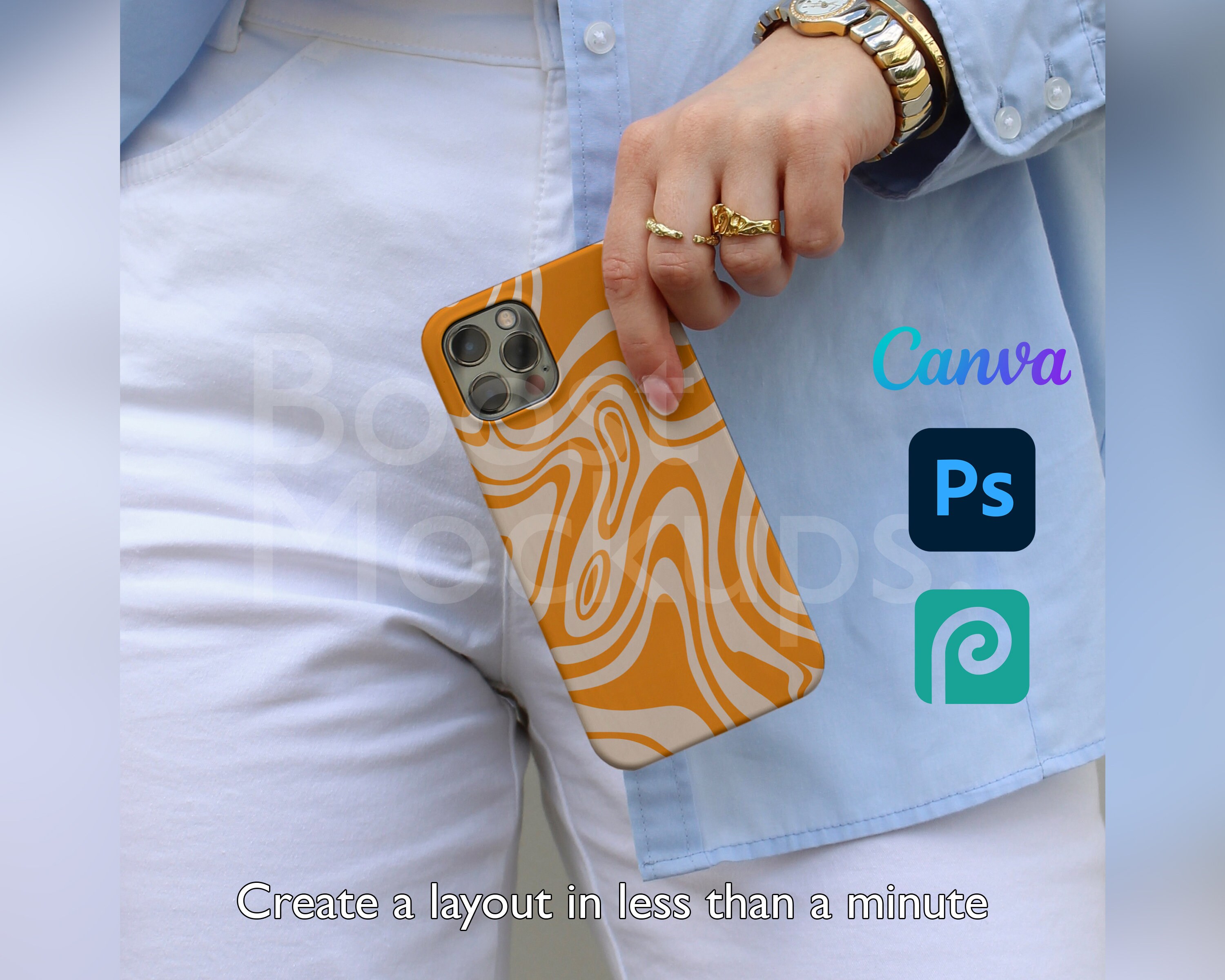 IPhone Snap Phone Case Mockup PSD PNG Canva Photoshop Photopea Files ...