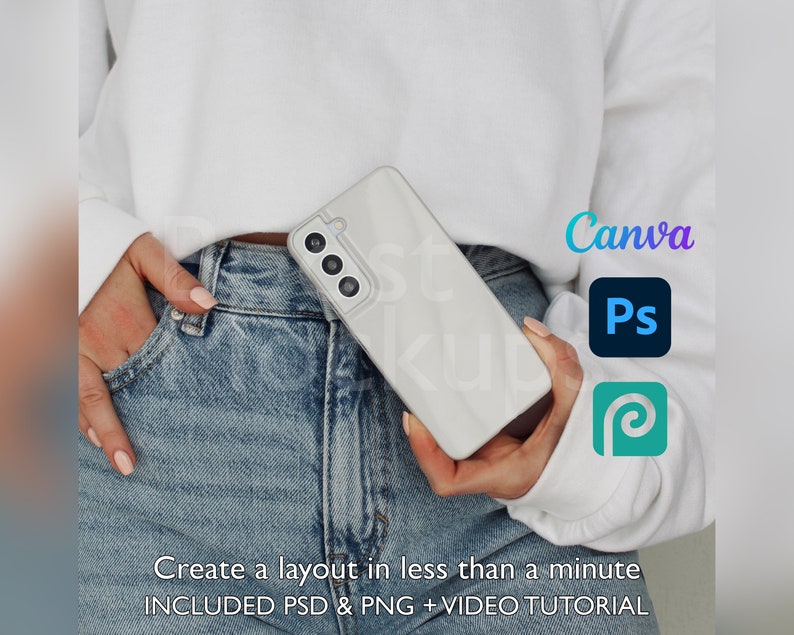 Samsung Snap Phone Case Mockup PSD PNG Canva Photoshop Photopea Files ...