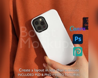 Samsung Snap Phone Case Mockup PSD PNG Canva Photoshop Photopea Files ...