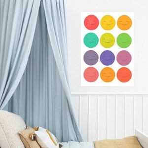 Smiley Face Poster, Retro Kids Decor, Classroom Posters, Happy Face ...