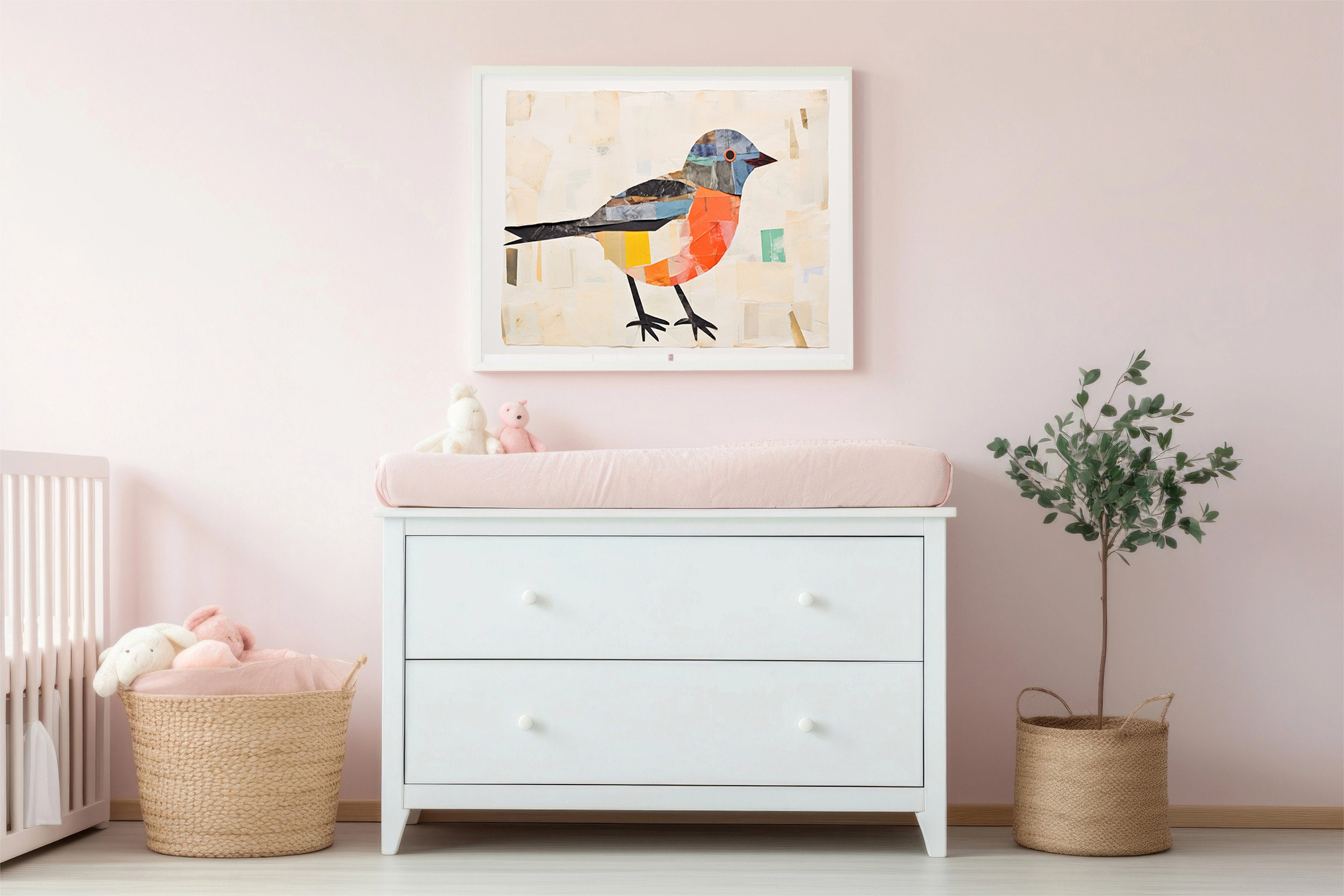 Bird Art Print, Dreamy Kids Room Poster, , Boho Art Poster, Bird Craft ...
