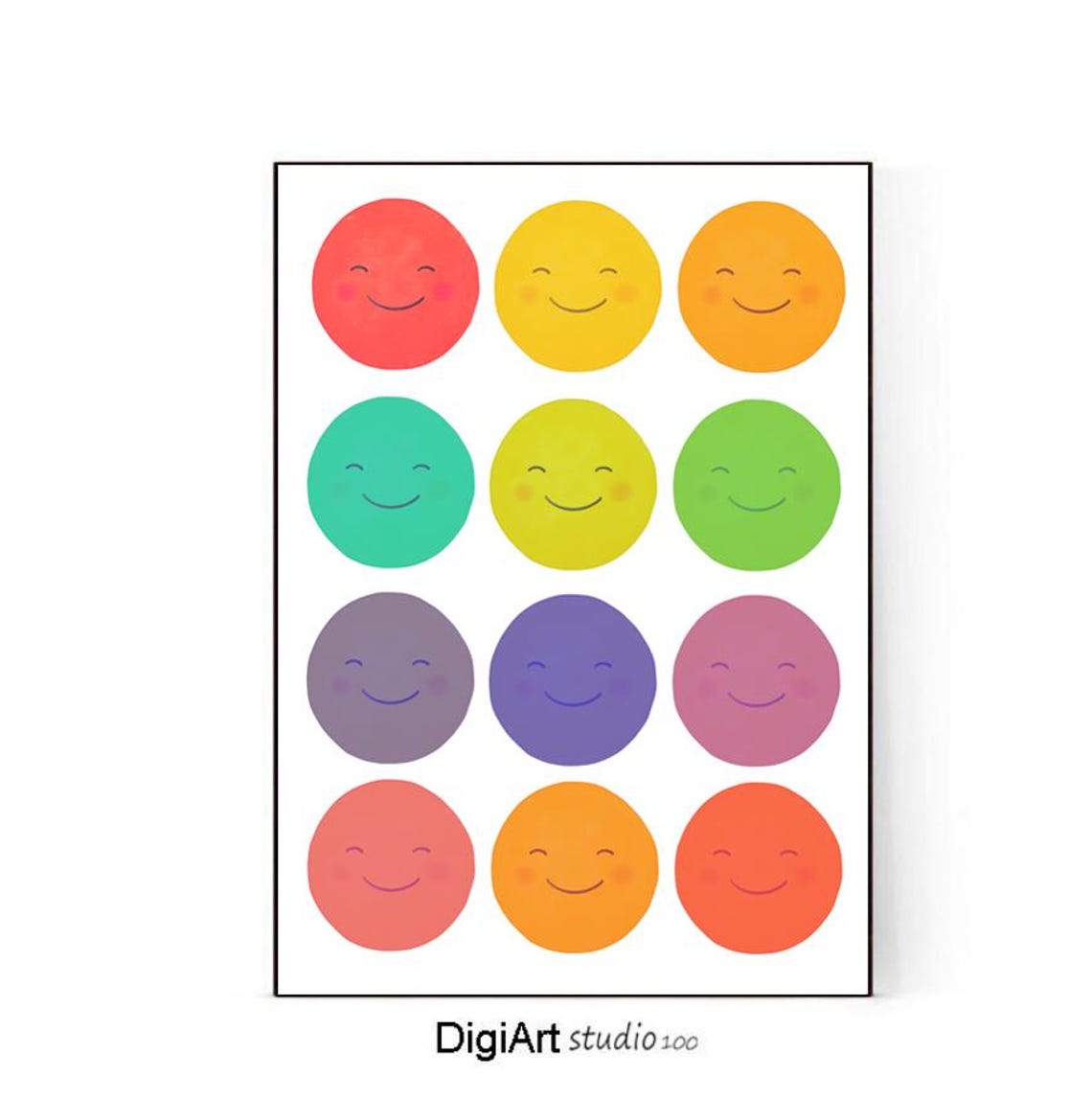 Smiley Face Poster, Retro Kids Decor, Classroom Posters, Happy Face ...