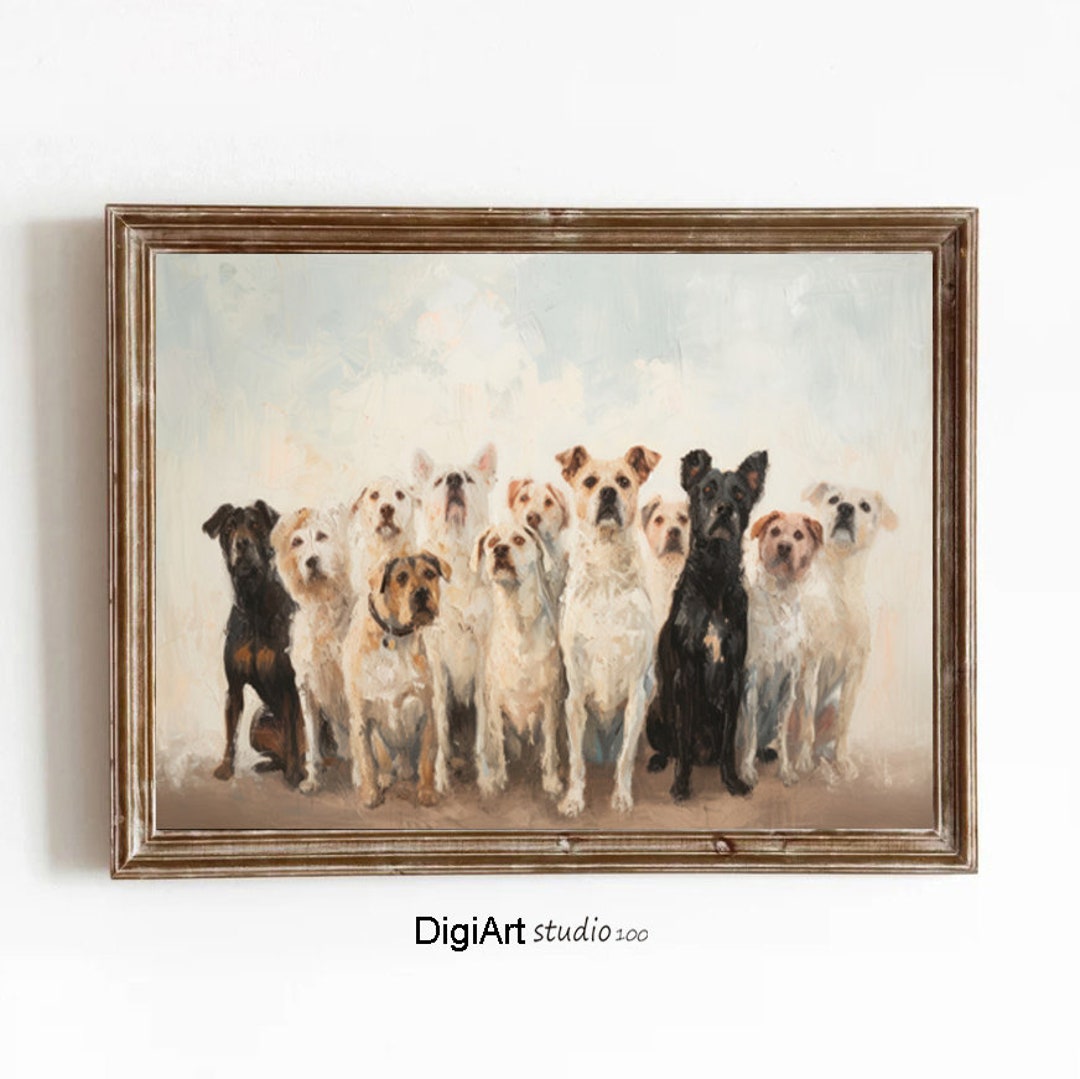 A group of dogs standing proudly as winners of a contest / Dogs Wall ...