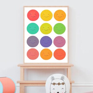 Smiley Face Poster, Retro Kids Decor, Classroom Posters, Happy Face ...