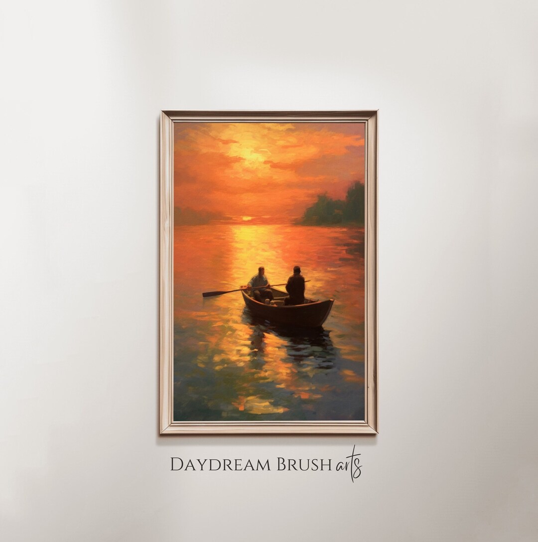 Printable Sailing Boat Oil Painting Vintage Seascape Art Print Sailors ...
