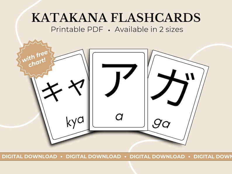 Practice Katakana Writing Flashcards for Beginners Japanese Language ...