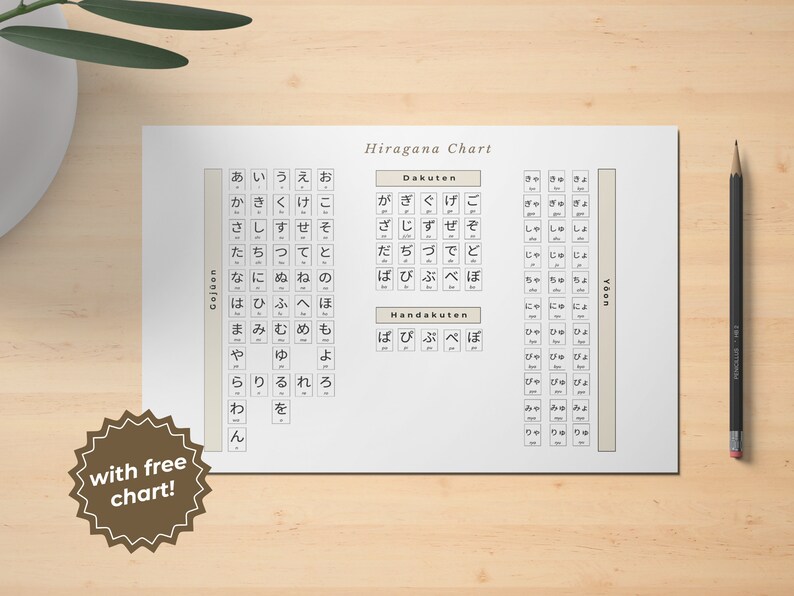 Hiragana Flashcard Japanese Alphabet Study Bilingual Resources Language ...