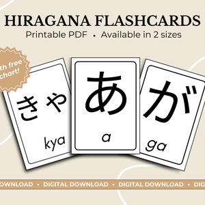 Hiragana Flashcard Japanese Alphabet Study Bilingual Resources Language ...
