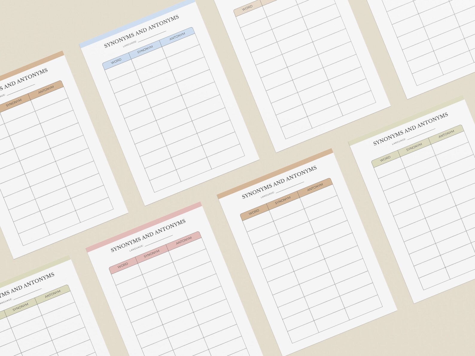 Synonyms and Antonyms List Printable | Language Learning Worksheet ...