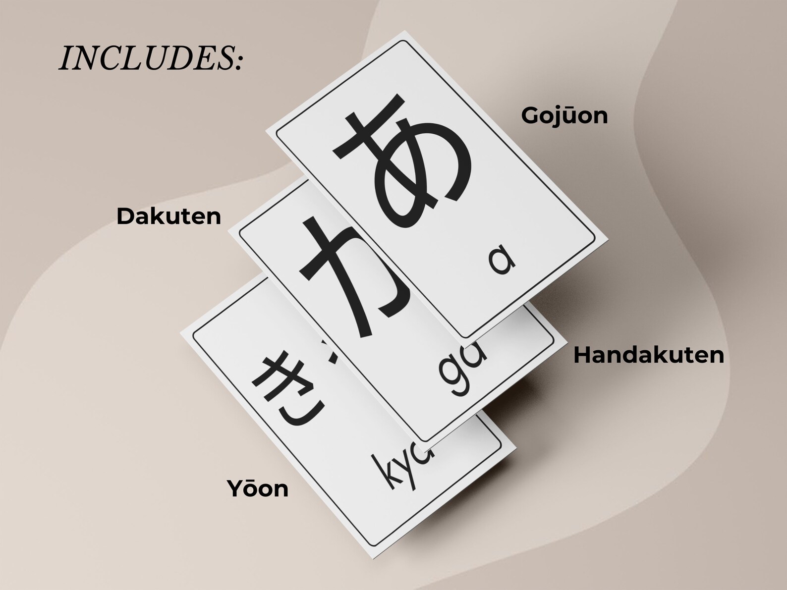 Hiragana Flashcard Japanese Alphabet Study Bilingual Resources Language ...