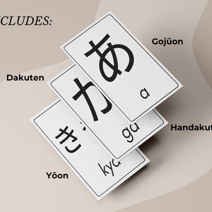 Hiragana Flashcard Japanese Alphabet Study Bilingual Resources Language ...