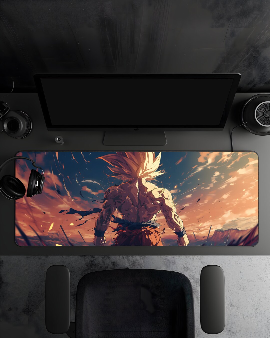Goku Ssj1 Mousepad Dragonball Z Deskmat Goku Supersaiyan - Etsy