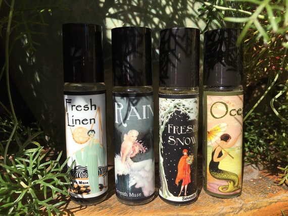 Roll on Perfume Oil Fresh Linen Rain Fresh Snow or Ocean - Etsy