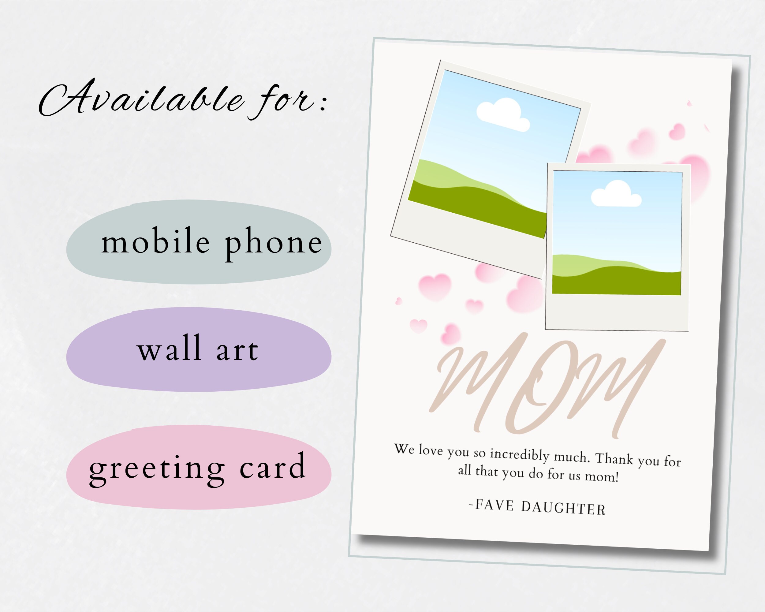 Mother's Day Printable, Mother's Day Wall Art, Mothers Day Gift, Mother ...