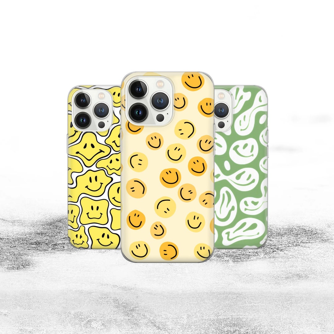 Smiley Face Phone Case for iPhone 16 Pro Max, 15, 14, 13, 12, 11, 8, 7 ...