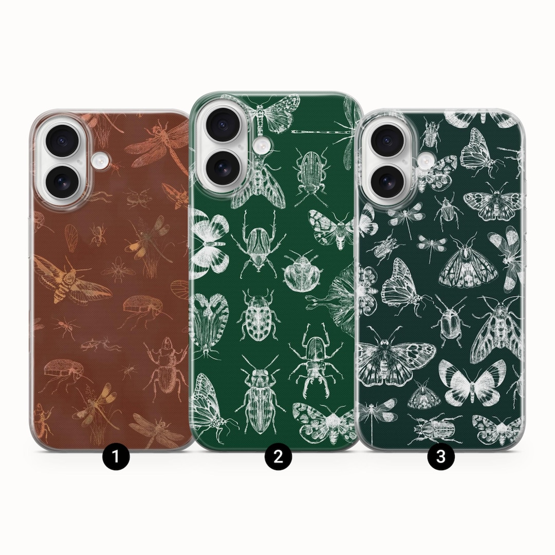 Entomology Insect Phone Case Bug Pattern Nature Art Cover for iPhone 17 ...