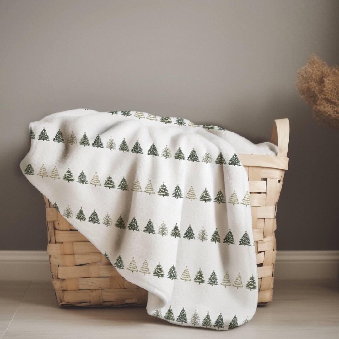 Evergreen Trees. Green Blanket. Pine Trees. Winter Blanket. Forest ...