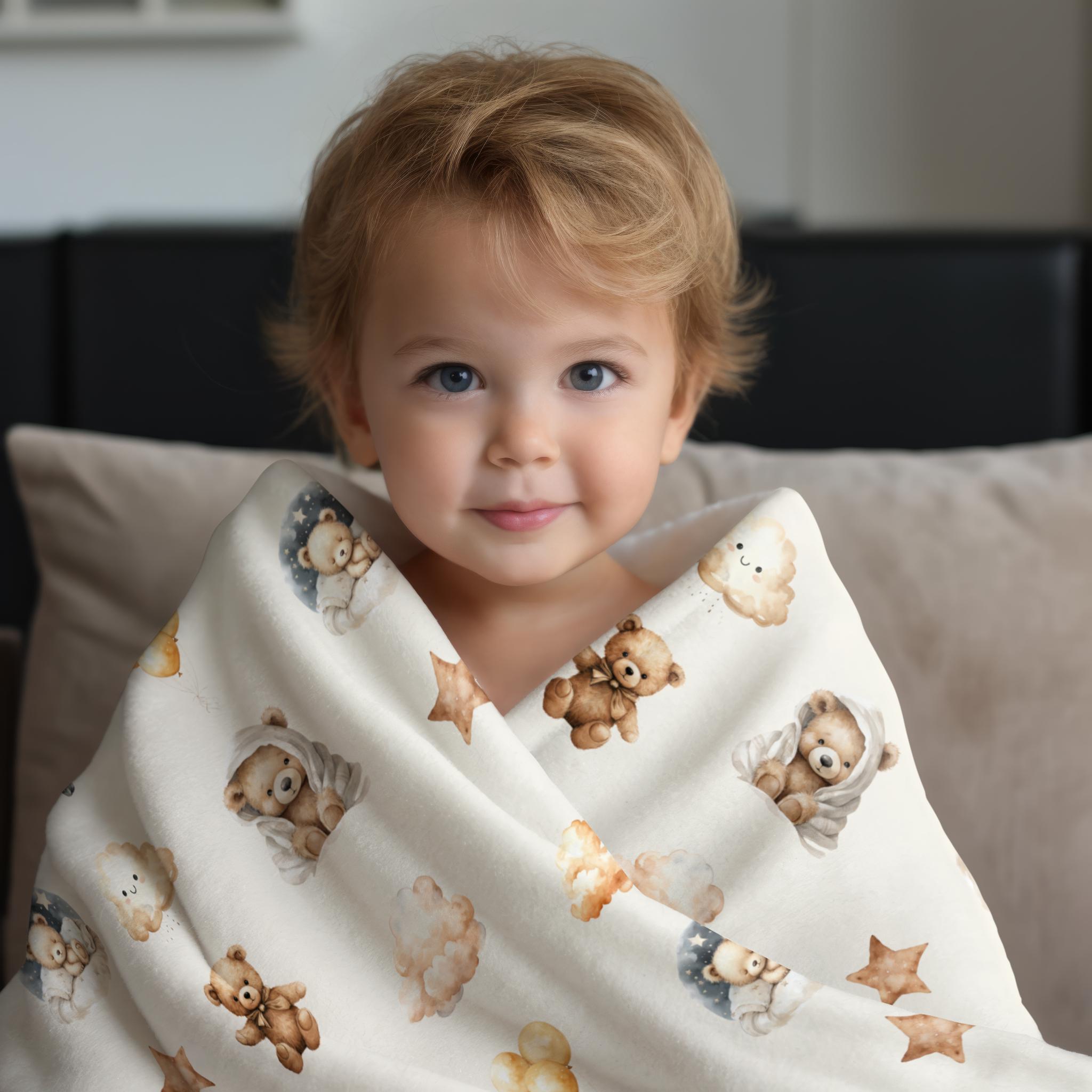 Fleece Teddy Bear Baby Blanket. Perfect Gift for Newborn or Toddler ...
