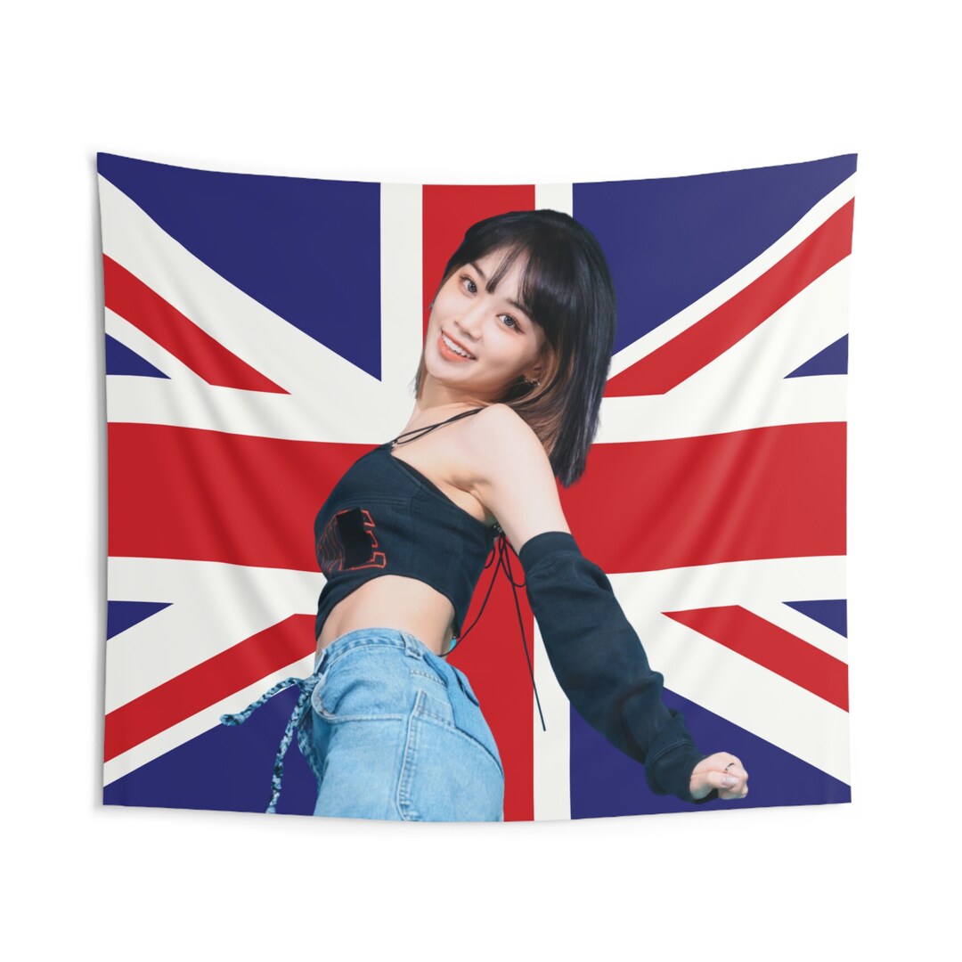 Le Sserafim Chaewon BRITISH Flag, Indoor Flag Tapestry, Le Sserafim ...