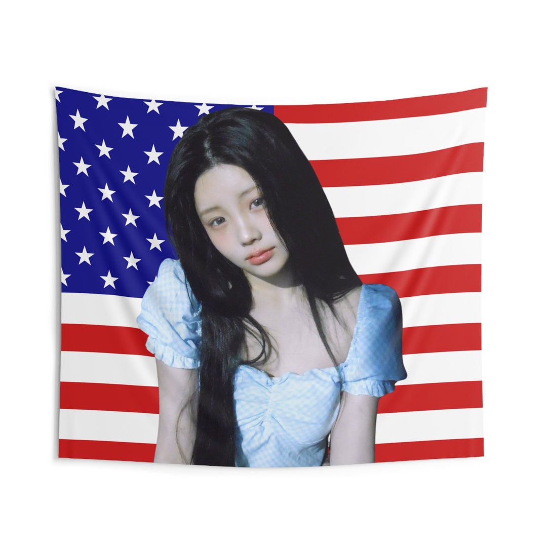 ILLIT WONHEE USA Flag Won Hee America Flag, Kpop Flag, Tapestry, Kpop ...