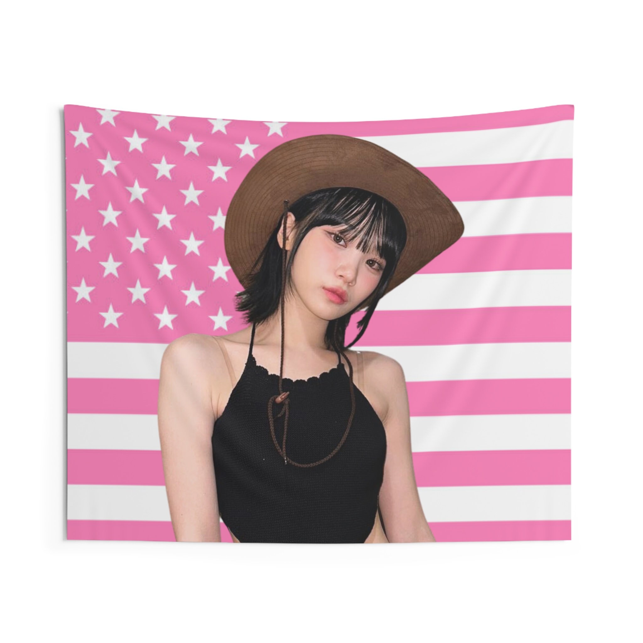 CHAEWON PINK Le Sserafim USA Flag Chae Won America Flag, Kpop Flag ...