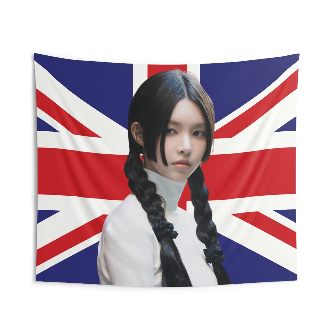 ILLIT YUNAH UK Flag Yunah British Flag, Kpop Flag, Tapestry, Kpop Funny ...