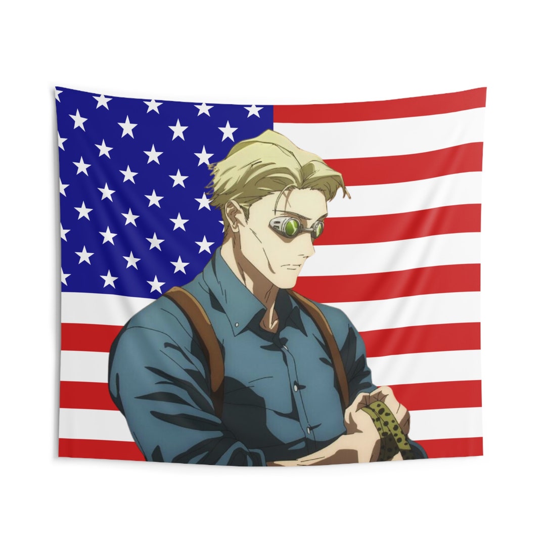 Nanami USA Flag, America Anime Flag Indoor Tapestry, Anime Flag Merch ...