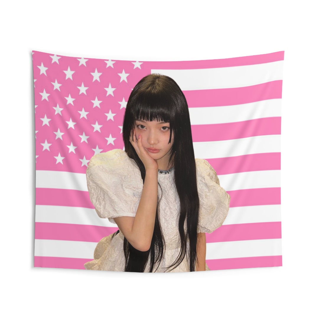 ILLIT IROHA Pink USA Flag Iroha Pink America Flag, Kpop Flag, Tapestry ...