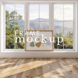 Horizontal Frame on Windowsill Mockup PSD Smart Object Interior Mockup ...