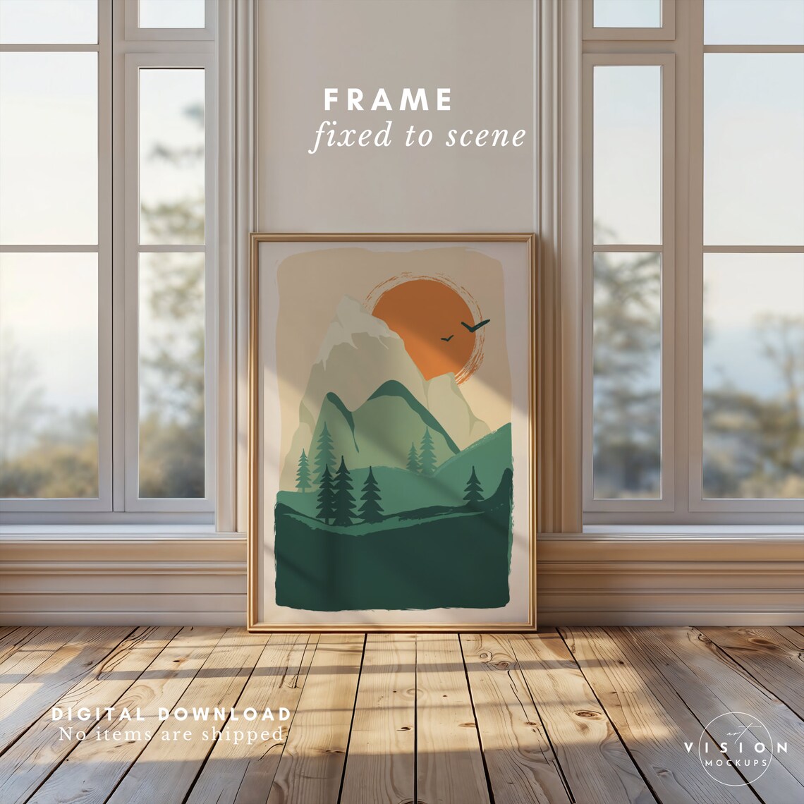 Frame Mockup on Floor PSD Smart Object ISO Frame Mockup Frame Mockup ...
