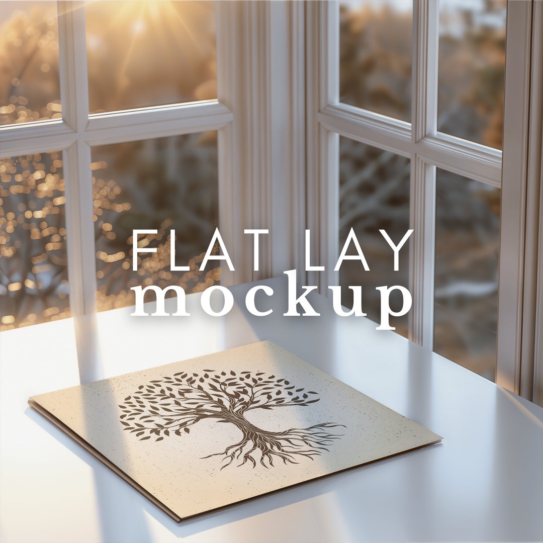 Flat Lay Mockup Close up Mockup Square Lying Poster 1:1 Ratio Card ...
