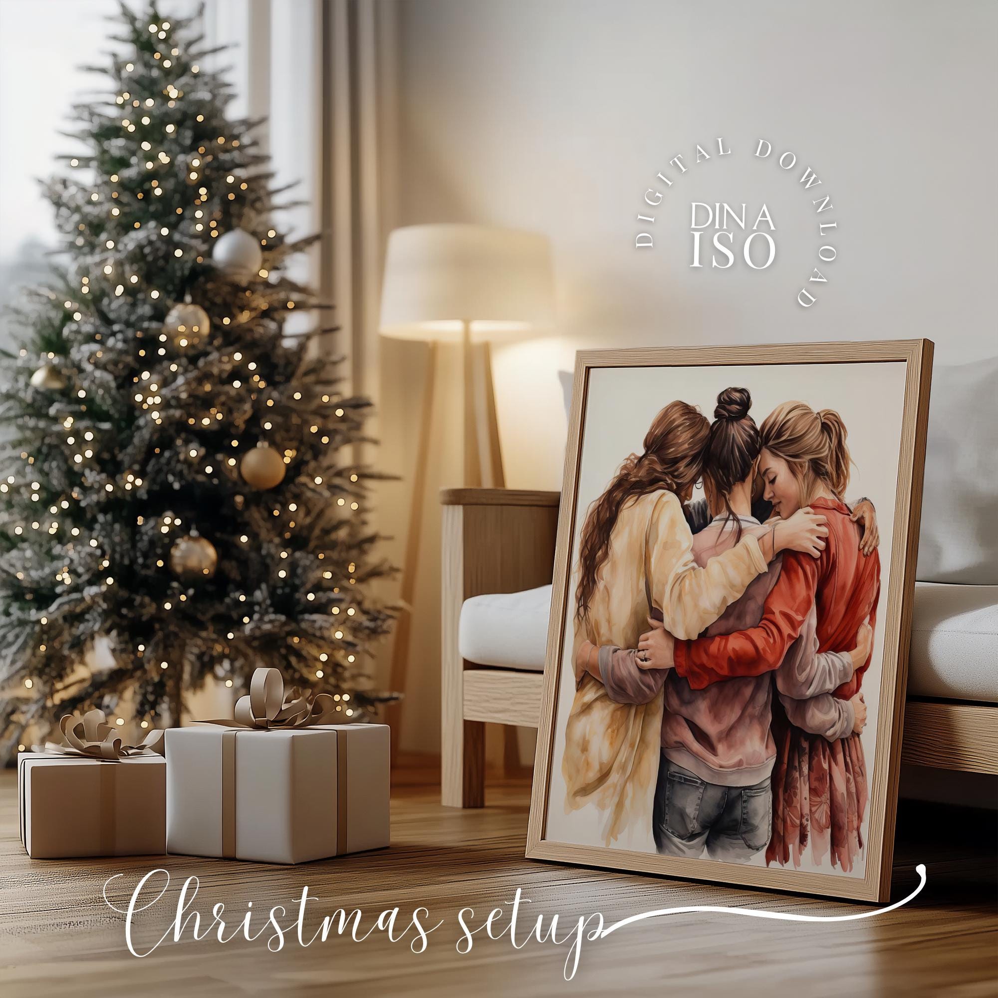 Christmas Mockup Bundle Frame Vertical Frame Mockup Detail View Mock up ...